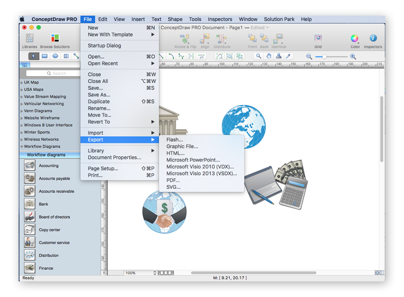 Create Visio Workflow Diagram ConceptDraw HelpDesk