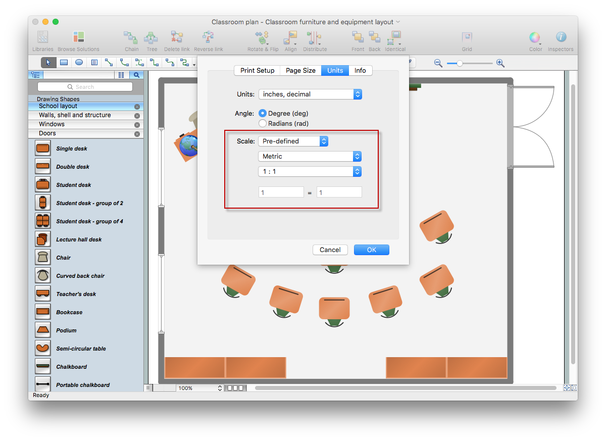Creating A Classroom Floor Plan ConceptDraw HelpDesk