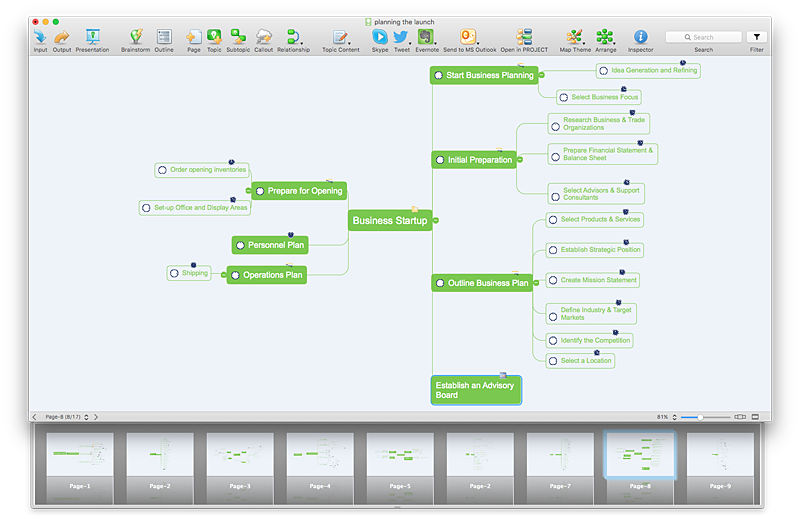 Inserting text data into mind map | ConceptDraw HelpDesk