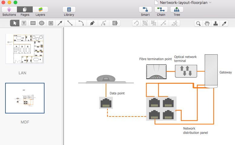 Creating a Network Layout Floor Plan | ConceptDraw HelpDesk