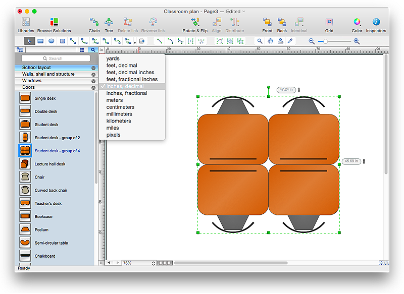 Creating a Classroom Floor Plan | ConceptDraw HelpDesk