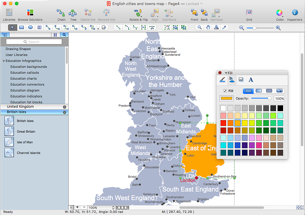 Draw a Map of UK | ConceptDraw HelpDesk