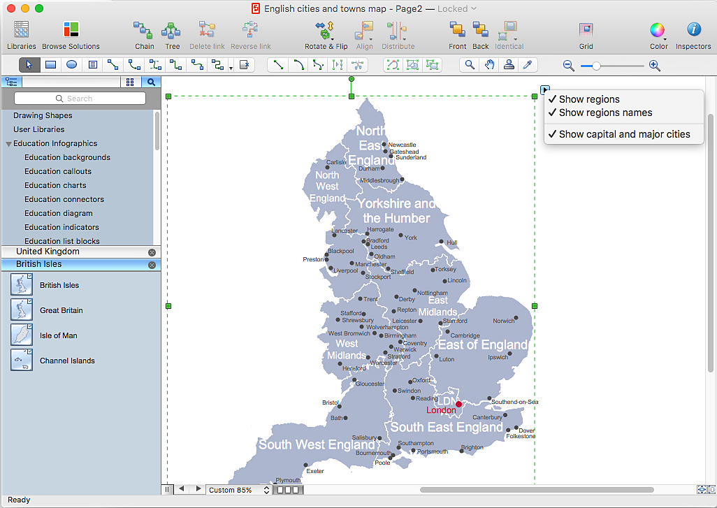 Draw a Map of UK | ConceptDraw HelpDesk