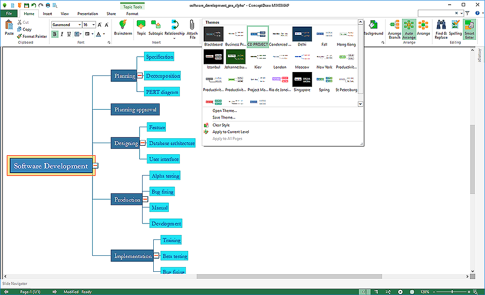 How to Format a Mind Map on PC | ConceptDraw HelpDesk