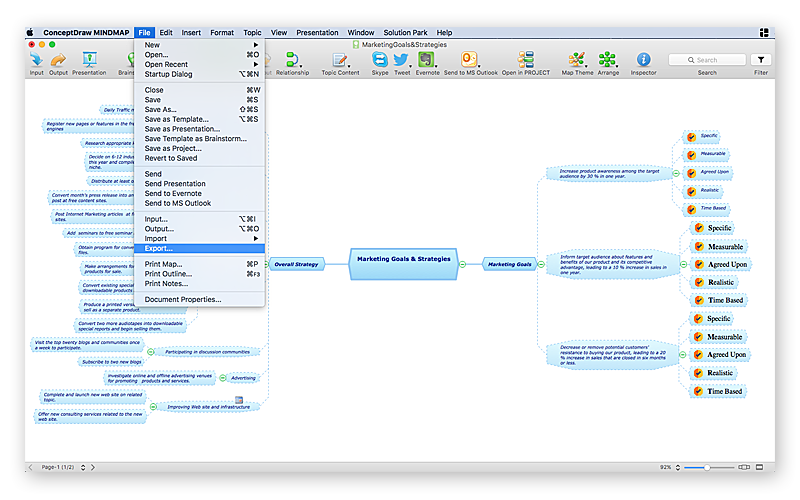 How To Export Mindmap To Word