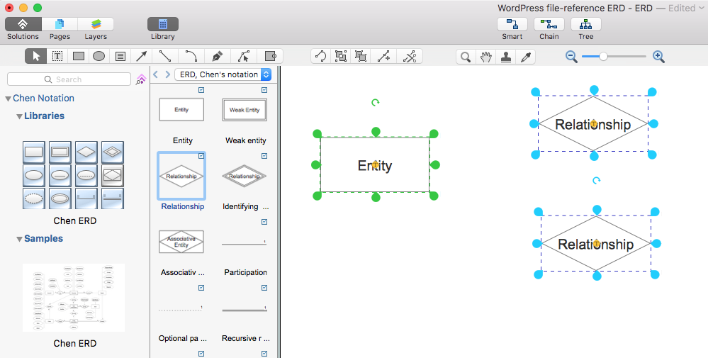 Creating a Chen ER diagram | ConceptDraw HelpDesk