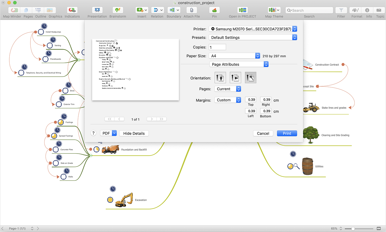 How To Print An Outline Directly From Mind Map Printing E mailing 