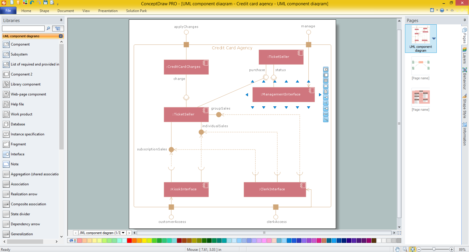 UML Component Diagram Example - Online Shopping UML Component Diagram Example - Online Shopping