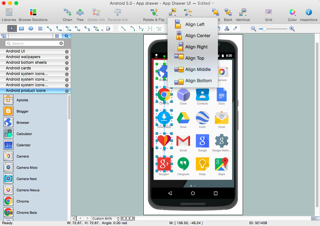Android User Interface‏ Solution | ConceptDraw.com
