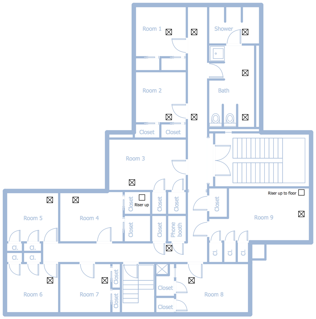 HVAC Plans Solution ConceptDraw