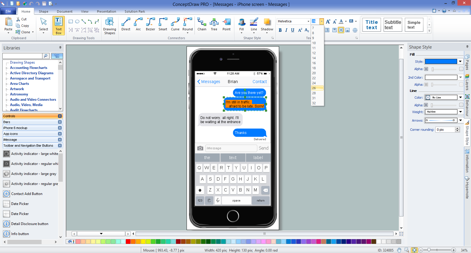 iPhone User Interface Solution | ConceptDraw.com