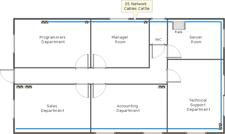 Network Layout Floor Plans Solution | ConceptDraw.com