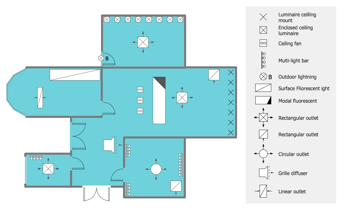 Reflected Ceiling Plans Solution | ConceptDraw.com
