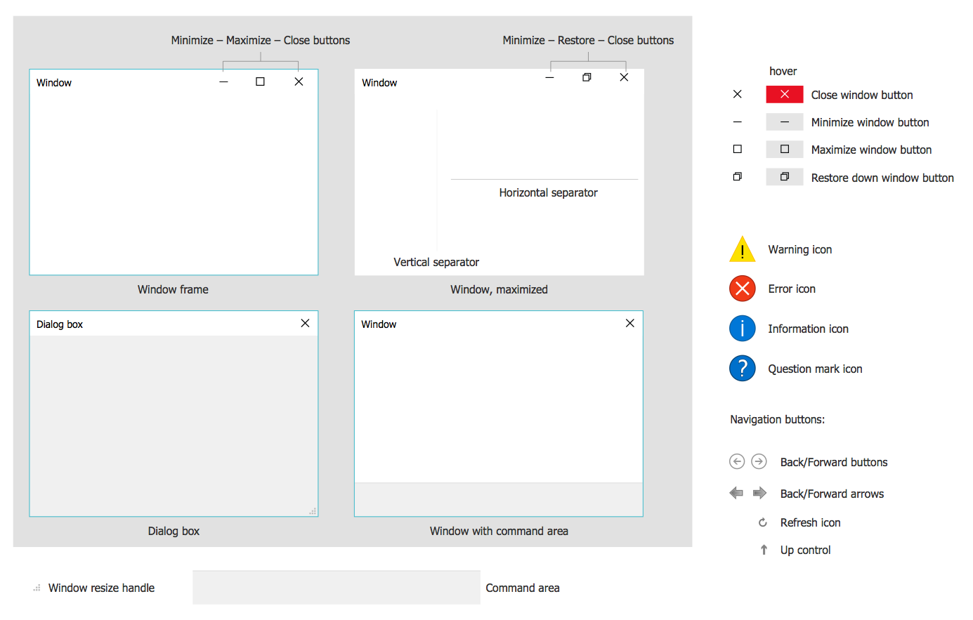 Windows 10 User Interface Solution | ConceptDraw.com Windows 10 User Interface Solution | ConceptDraw.com