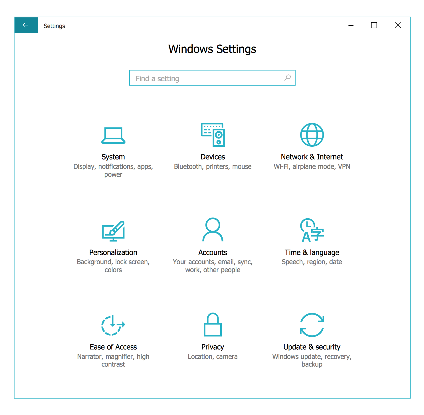 Windows 10 User Interface Solution | ConceptDraw.com Windows 10 User Interface Solution | ConceptDraw.com